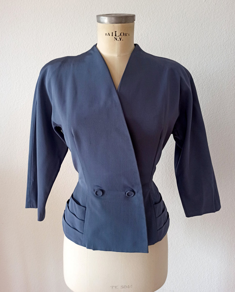 1940s 1950s - Exquisite New Look Slate Blue Jacket - W31 (78cm) – Der ...