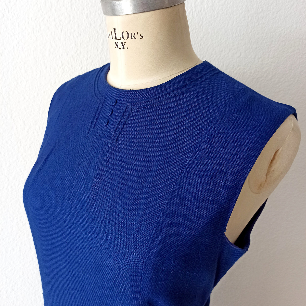 1960s - PRESTIGE by David Presson, Boston - Rayon Dress - W33 (84cm ...