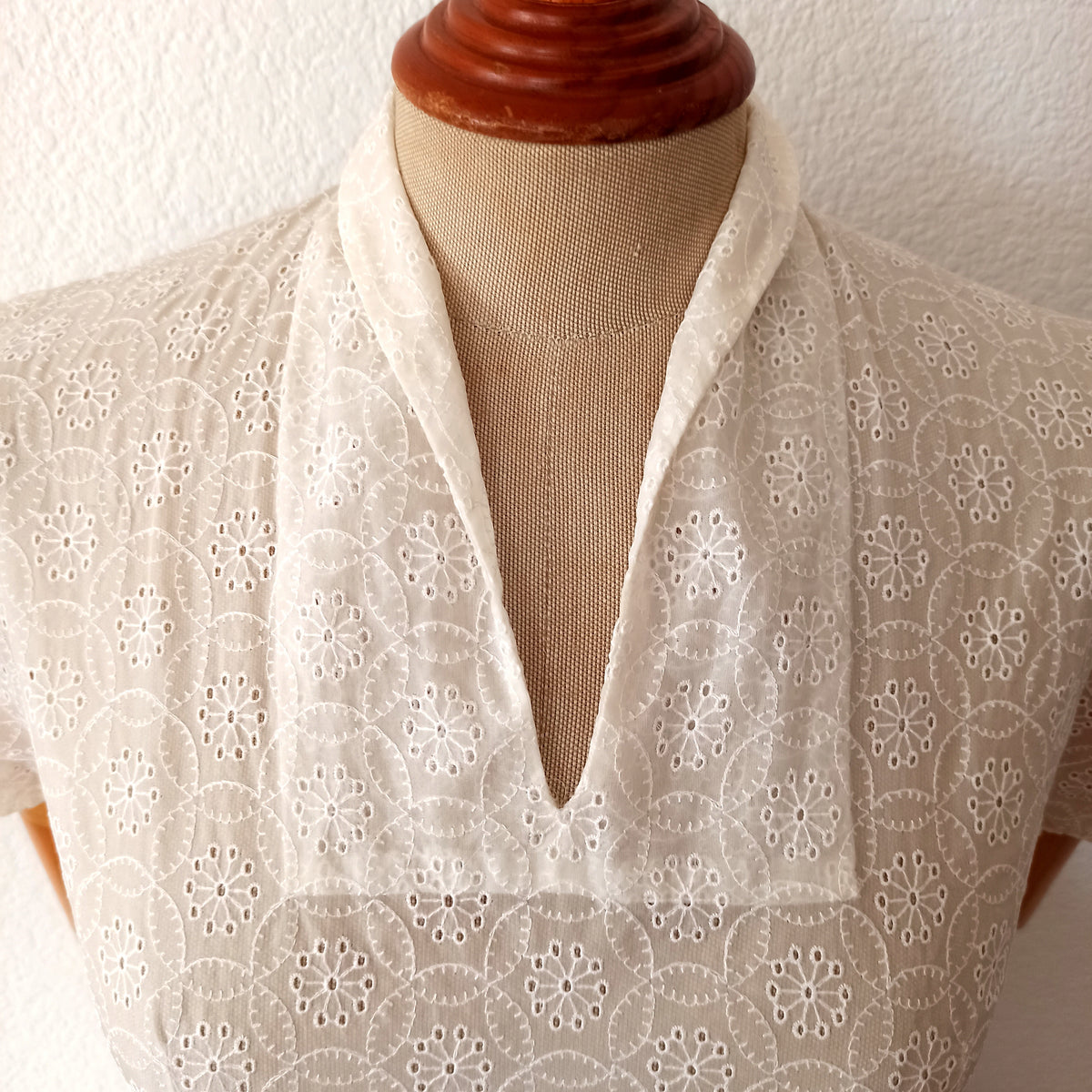 1950s - Lovely See-through Smoked Cotton Wedding Dress - W30 (76cm ...