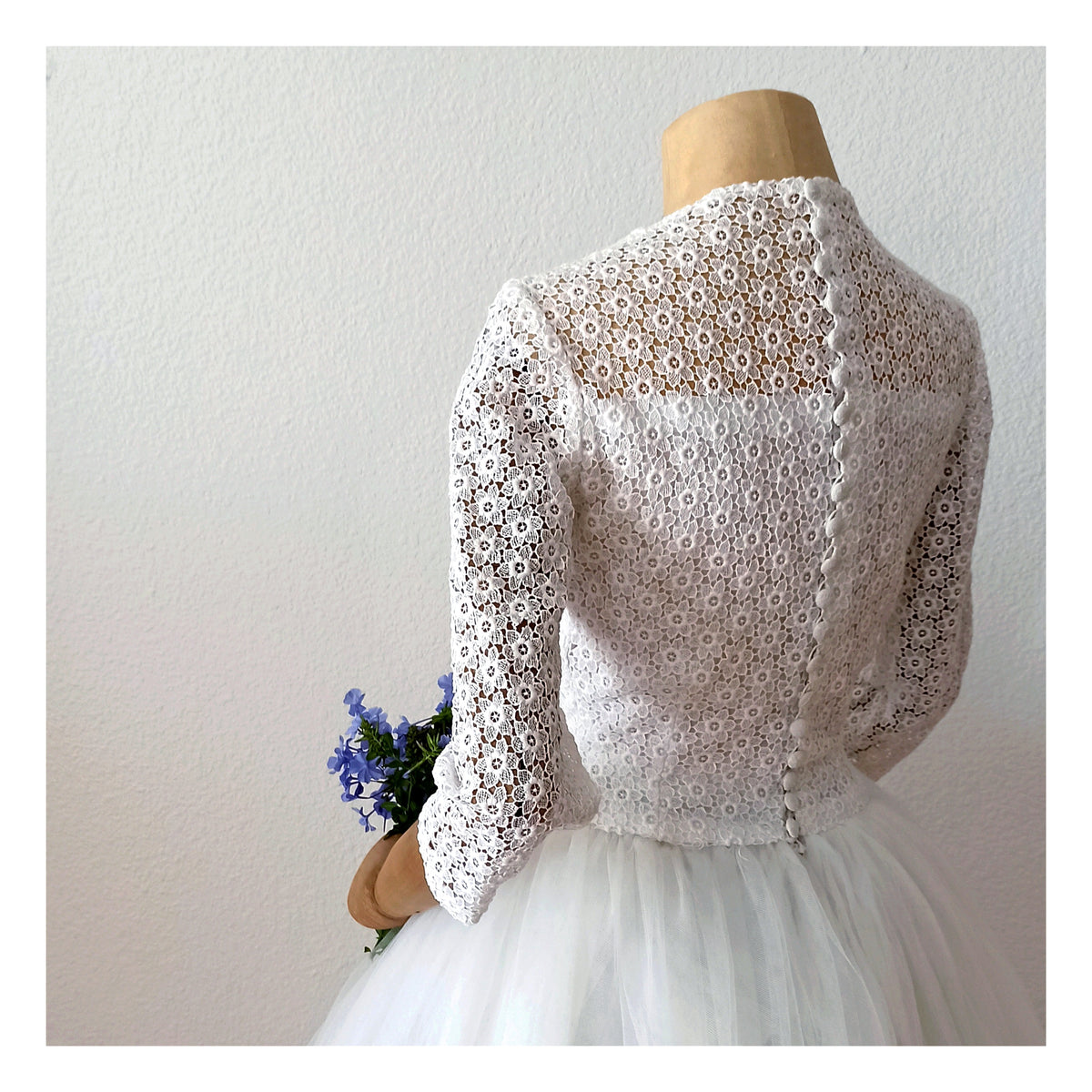 1950s - Outstanding Beauty Cotton Lace Wedding Dress - W24 (60cm) – Der ...